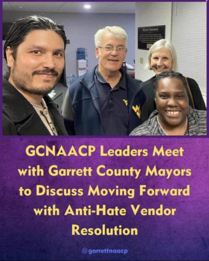 Meeting with Garrett County Mayors – Garrett County NAACP